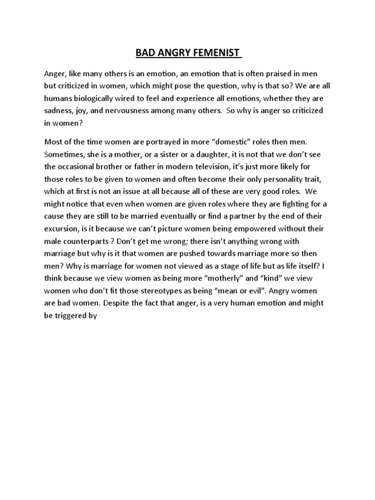 Women's Anger: Challenging Stereotypes | PDF