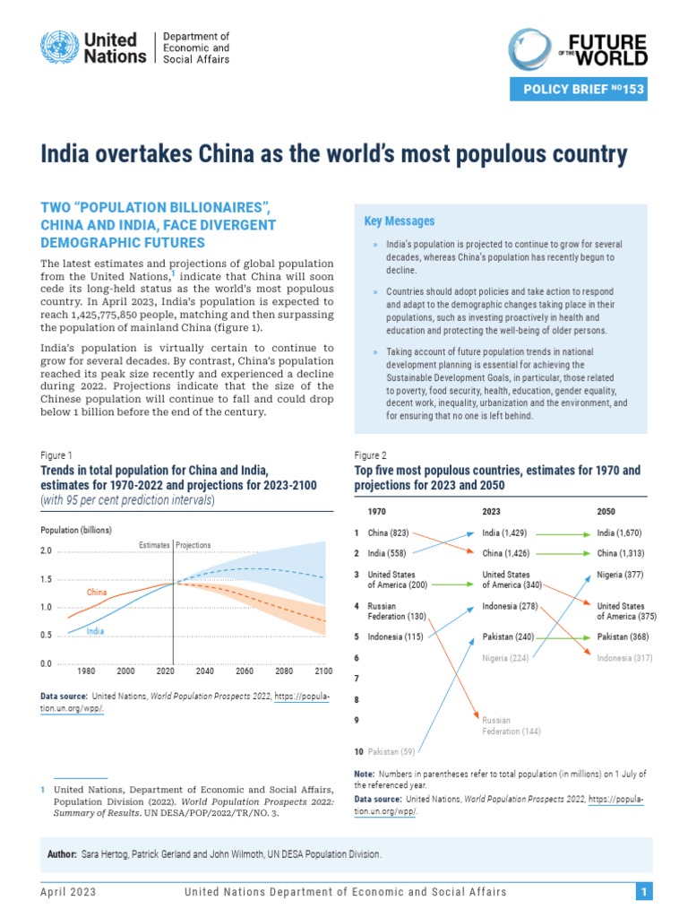 Undesa PD 2023 Policy-Brief-153 | PDF