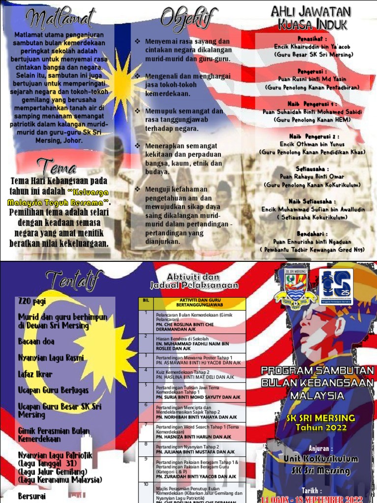 Pamplet Sambutan Bulan Merdeka SKSM 2022 | PDF