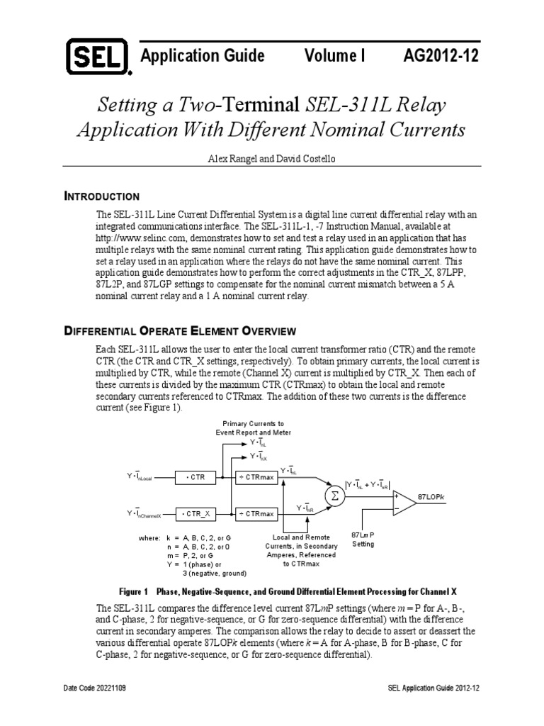 311L-F87-Different CT Ratio | PDF | Relay | Trademark