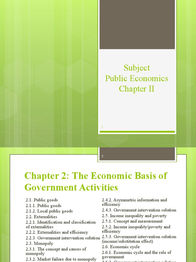 Public Economics 2 - 1 G I L P | PDF