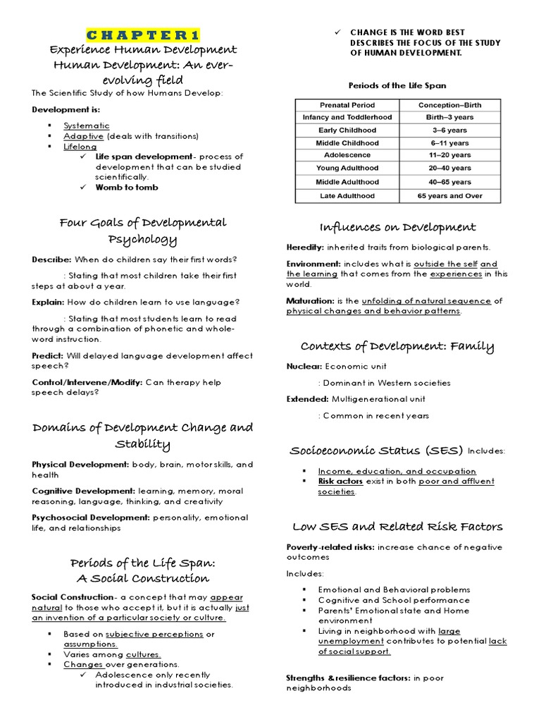 CHAPTER-1 Dev Psych Papalia | PDF | Developmental Psychology | Socioeconomic Status