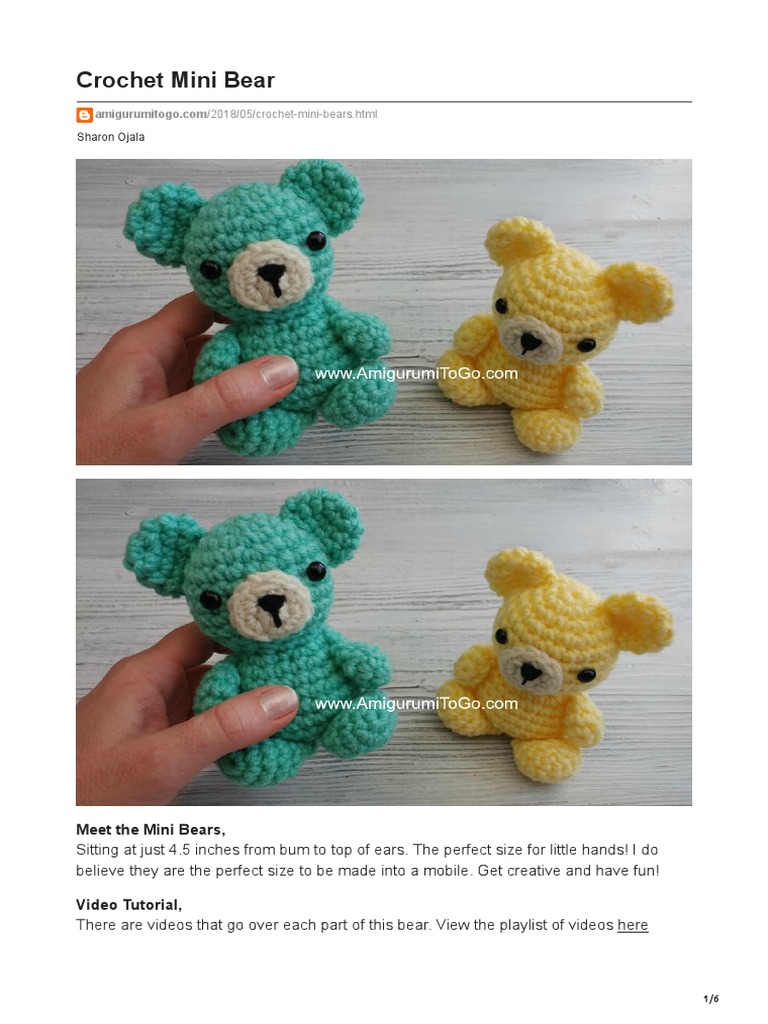 Crochet Mini Bear | PDF