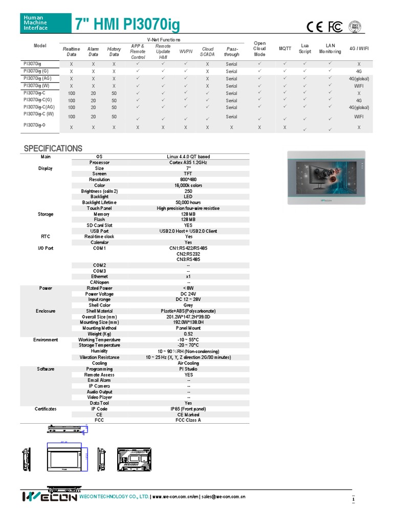 Pi Ig Hmi Flyer Pdf Usb Scada