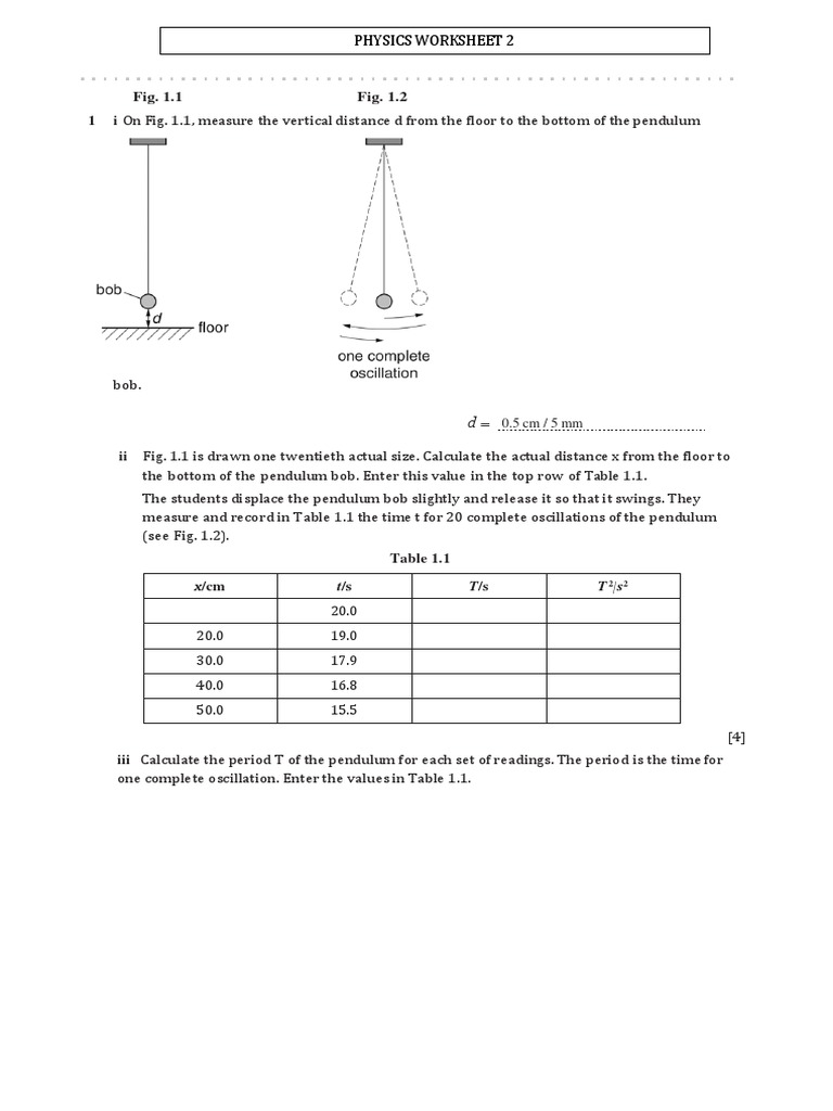 Simple Pendulum WKT | PDF | Teaching Methods & Materials