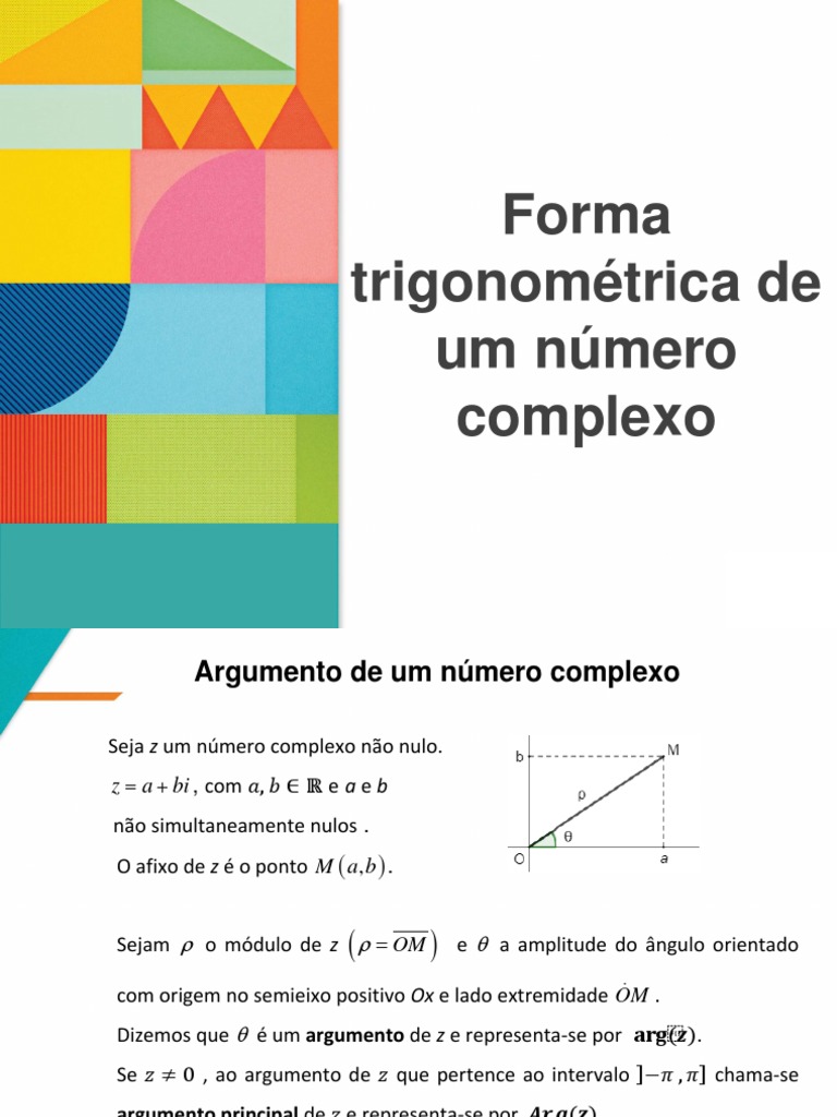 Forma Trigonométrica de Um Número Complexo-1 | PDF