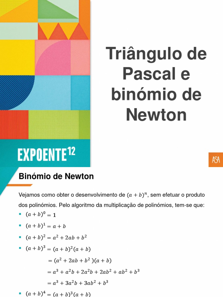 Binómio de Newton | PDF | Conceitos matemáticos | Álgebra