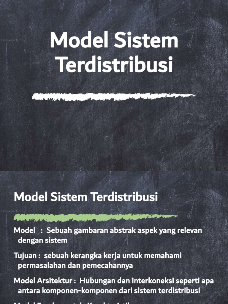 Model Sistem Terdistribusi dan Arsitekturnya | PDF