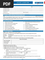 Axis Bank Account Closure Form | PDF | Banking Technology | Banking