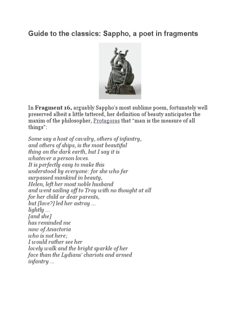 Sappho in Fragments | PDF