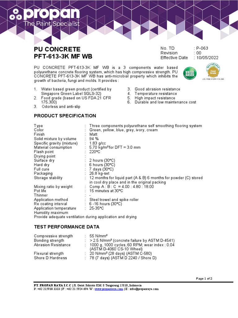 Propan Brosur PFT-613-3K-MF-WB | PDF