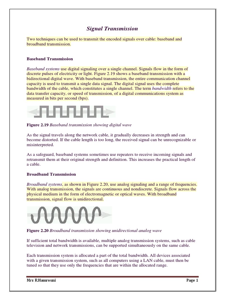 Network Signal Transmission Guide | PDF | Technology & Engineering