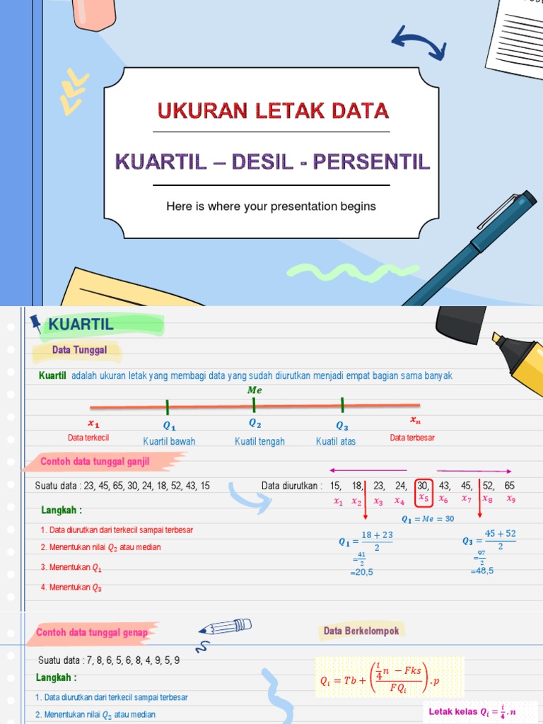 Kuartil Desil Persentil | PDF | Metode & Bahan Ajar