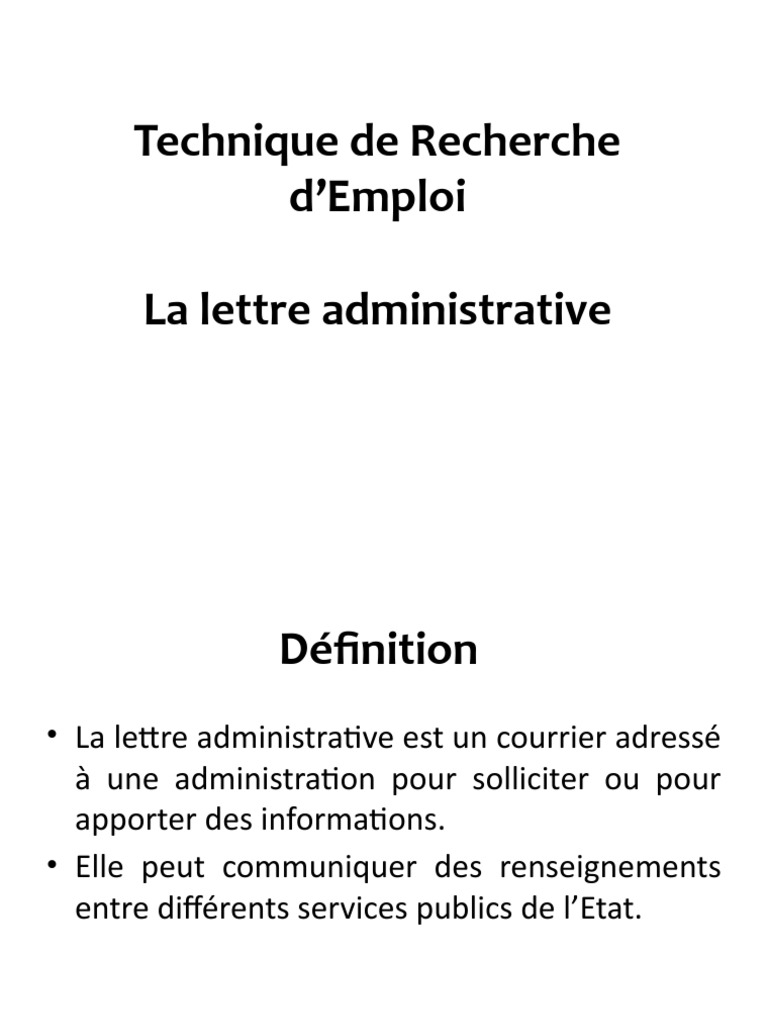 La Lettre Administrative | PDF