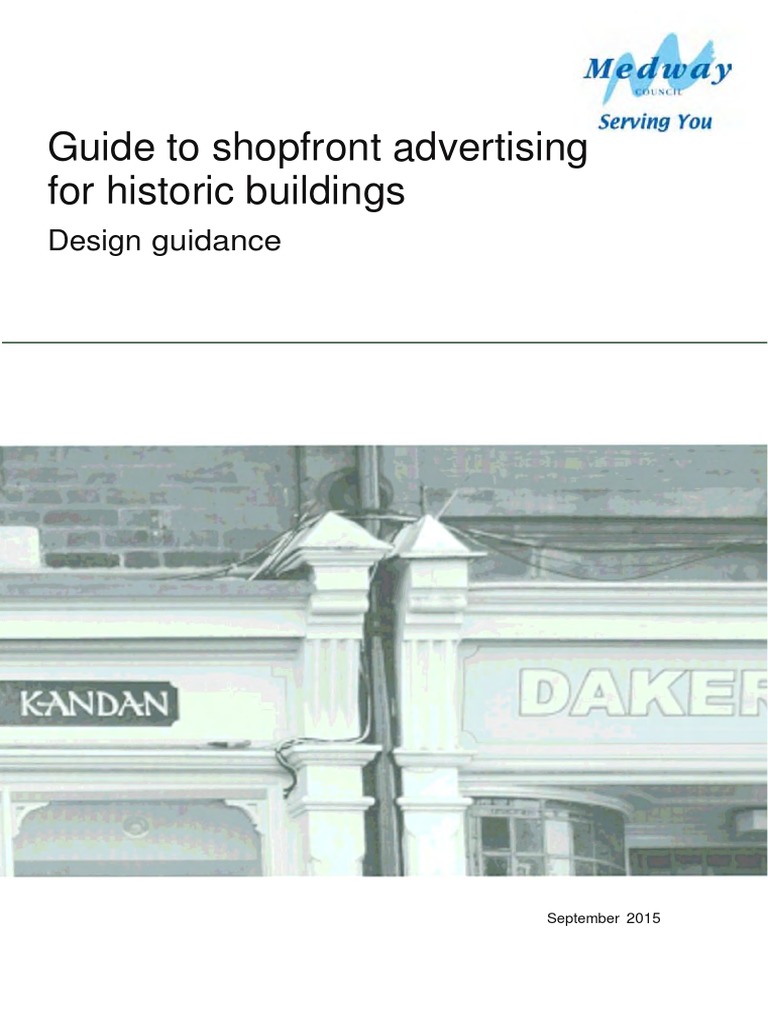 Shopfront Advertising Design Guide For Historic Buildings | PDF ...