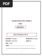 Grade 4 Mathematics Project Term 3 2024 - 051352 | PDF | Mathematics
