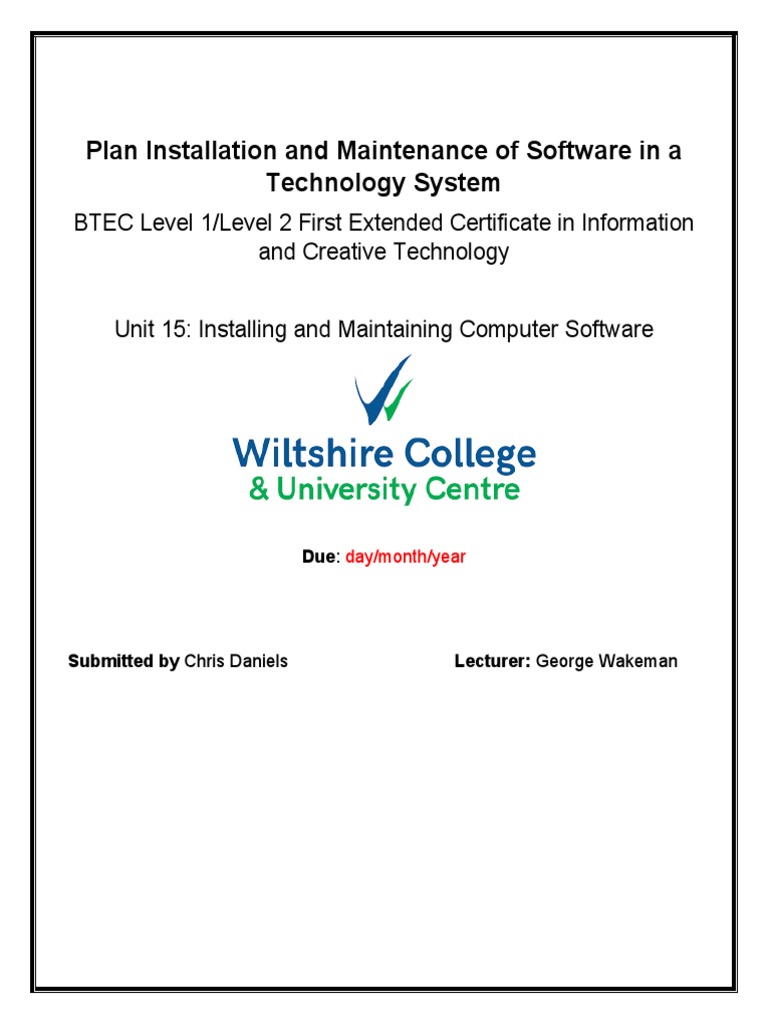 It - Unit 15 - Assignment 2 - Template | PDF | Microsoft Windows ...
