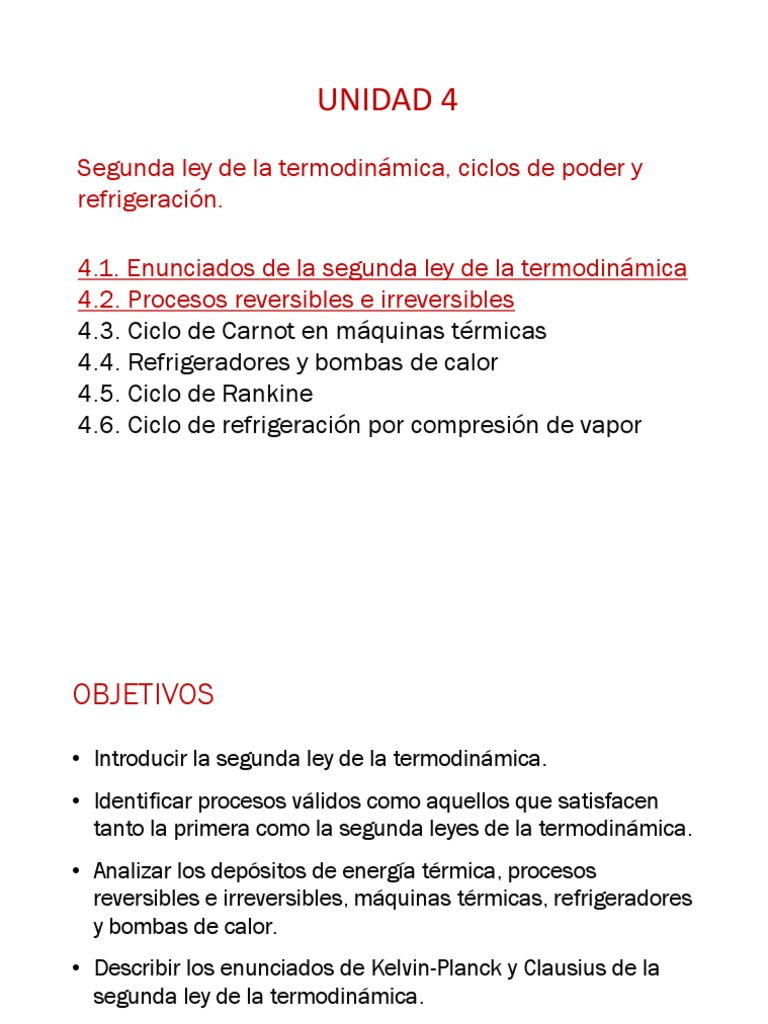 a-UNIDAD 4 - (4.1-4.2) Enunciados de La Segunda Ley | PDF
