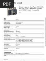 Schneider NS1000N MCCB | PDF | Alternating Current | Electrical Engineering