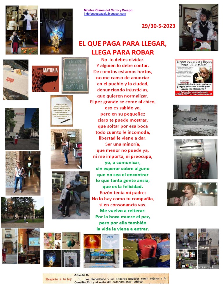 El Que Paga Para Llegar, Llega Para Robar Viandantes 29 y 30 | PDF