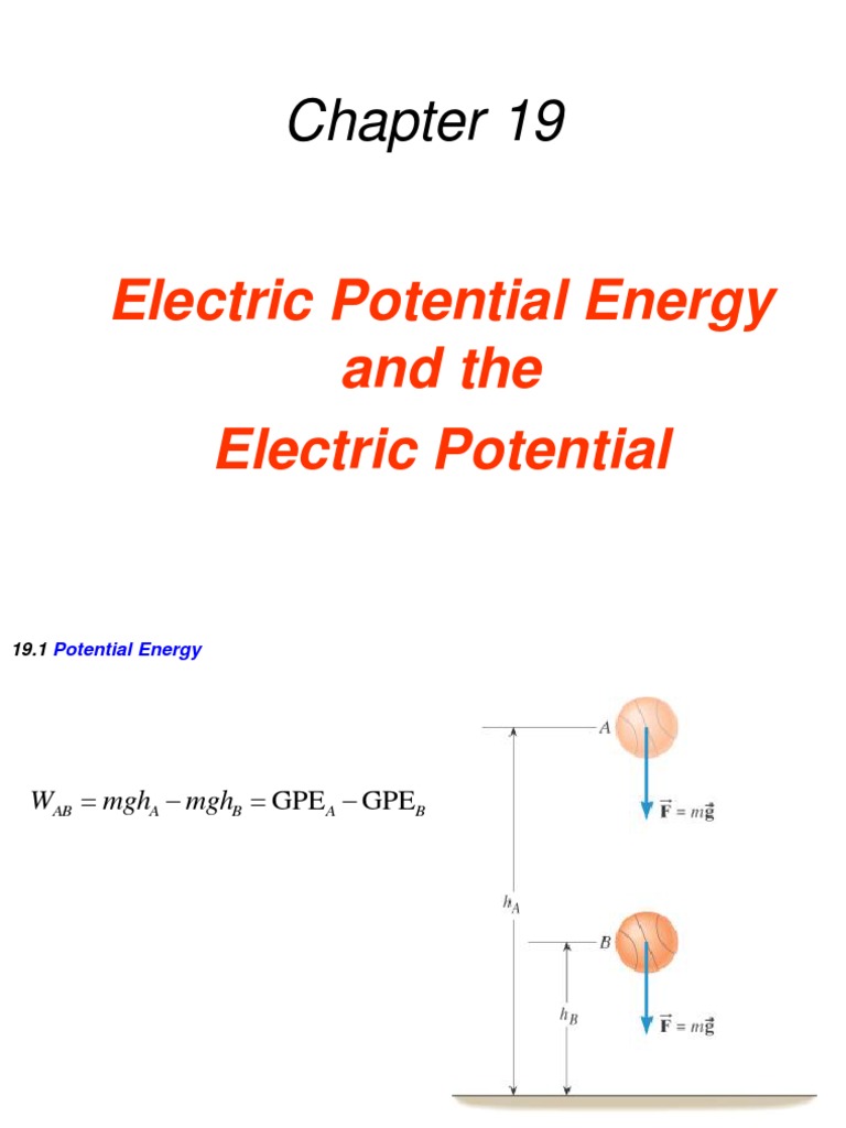 CHAPTER 19 Electric Potential Energy and Electric Potential PDF | PDF | Capacitor | Capacitance