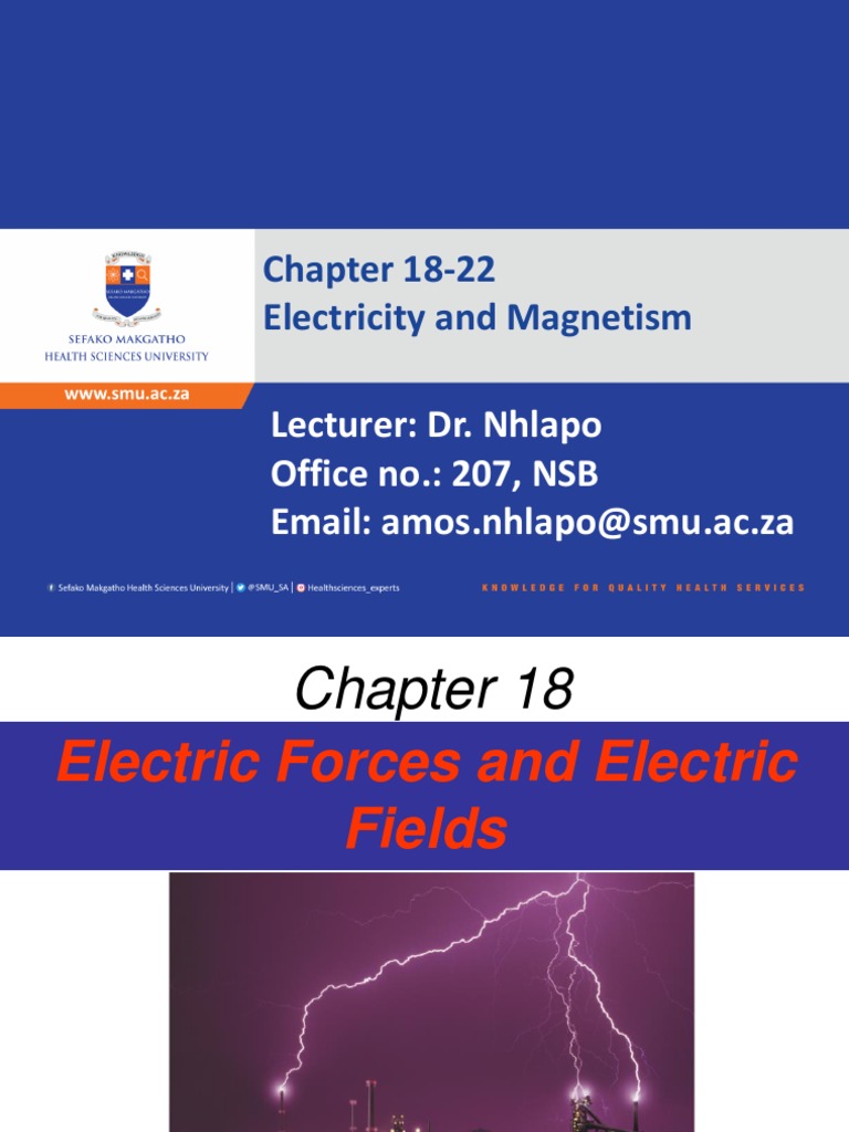 CHAPTER 18 Eletric Force and Electric Field PDF | PDF | Electric Field ...