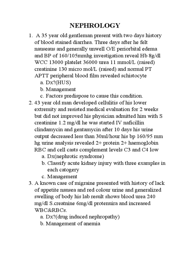 NEPHROLOGY | PDF