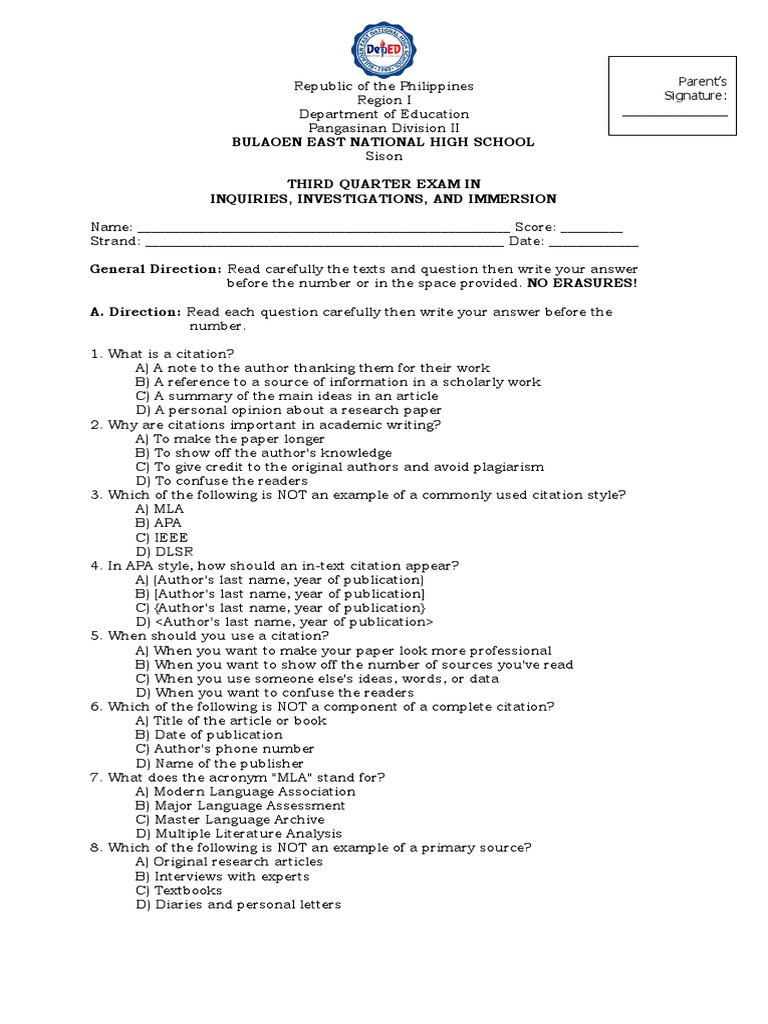 Exam 4thquarter 2022 2023 | PDF