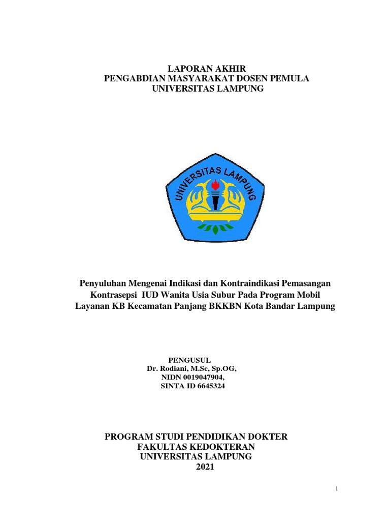 Indikasi Dan Kontraindikasi IUD | PDF | Sains & Matematika
