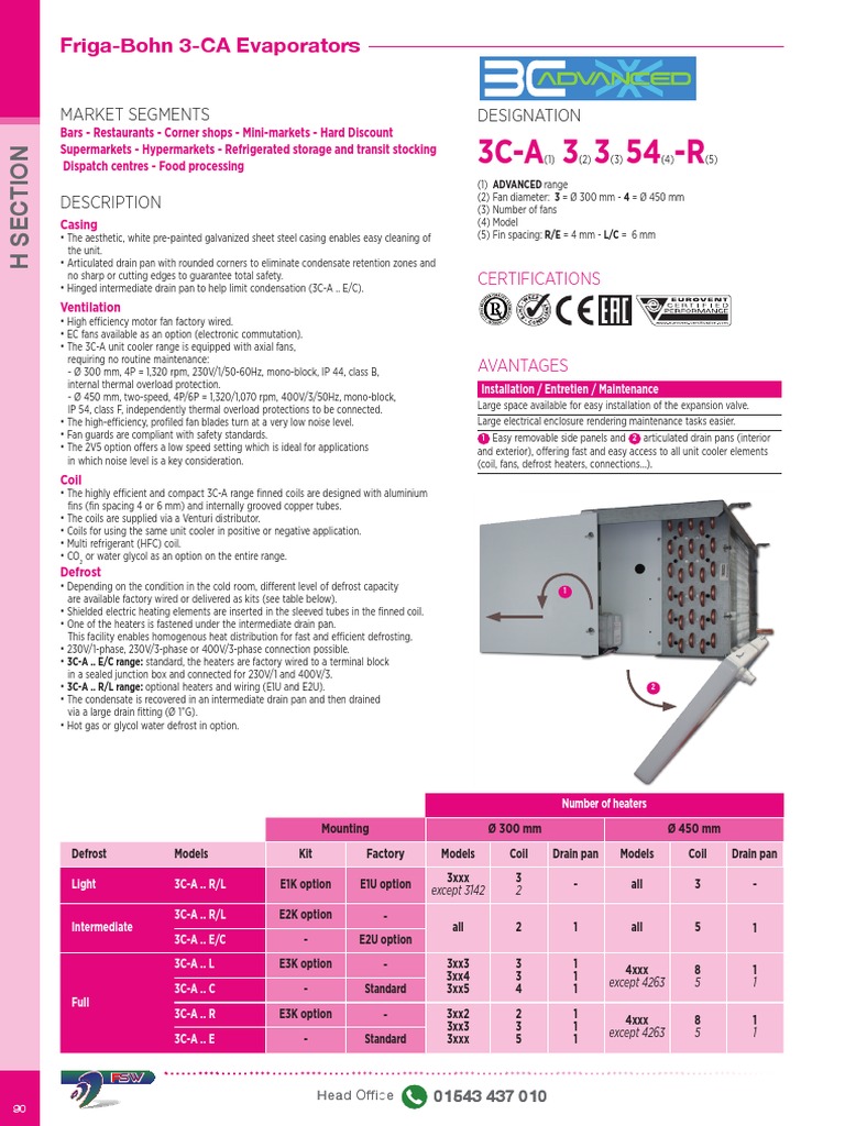 Friga-Bohn 3C-A Evaporator Overview | PDF