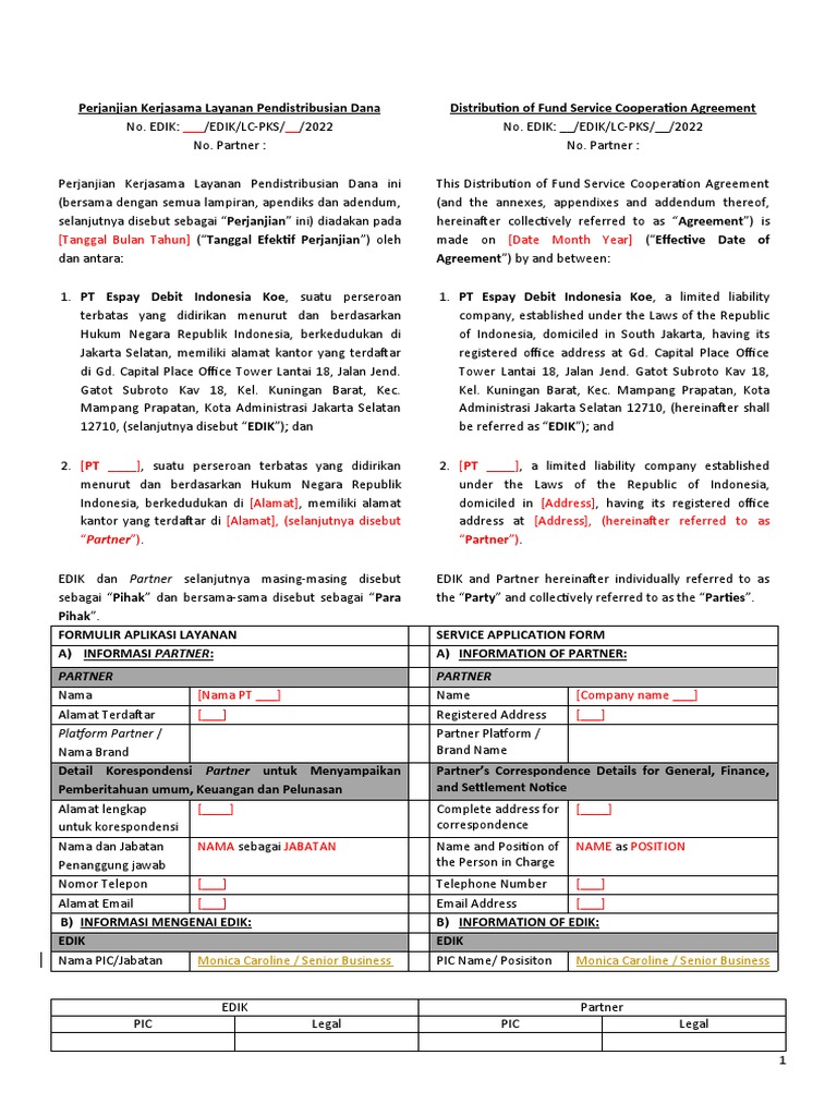 Template MCA - Pendistribusian Dana (Deposit) v2 | PDF