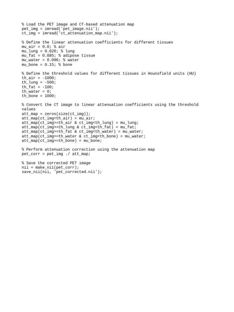 Attenuation Correction | PDF
