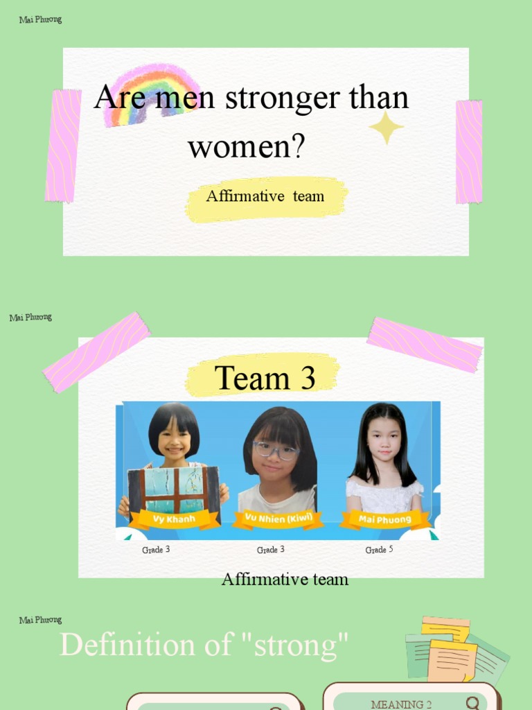 Men Stronger Than Women | PDF