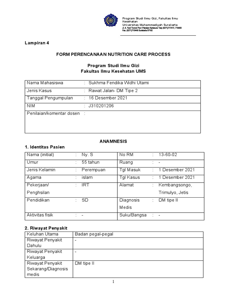 NCP DM Tipe II | PDF | Kesehatan Holistik | Sains & Matematika