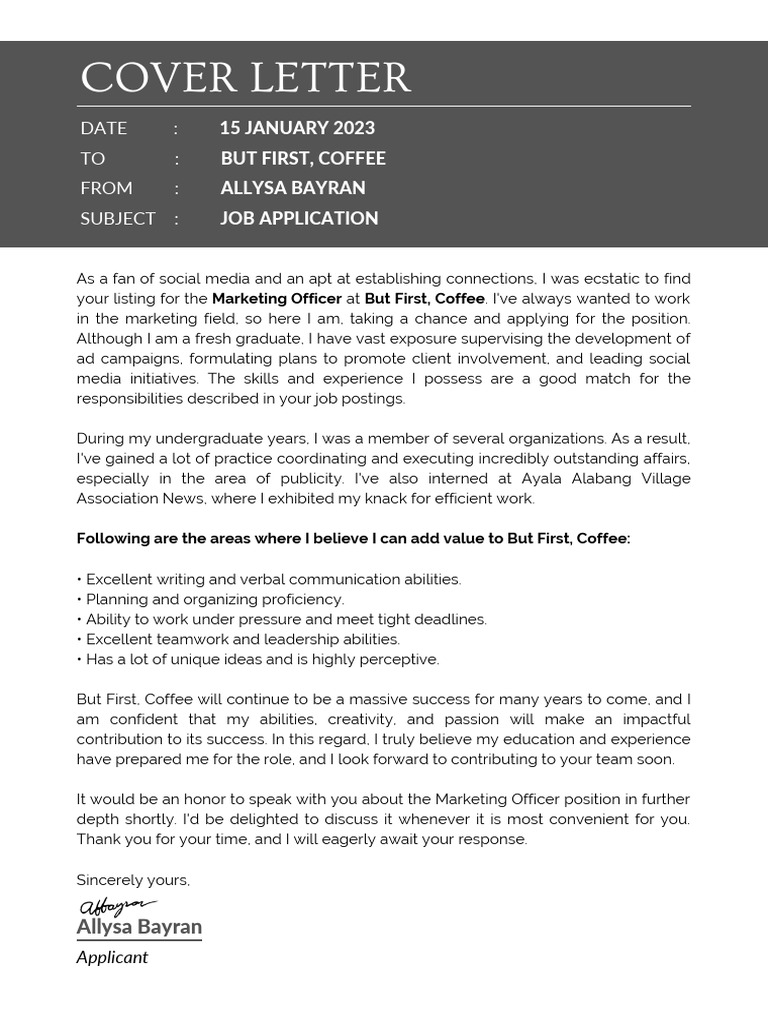 Cover Letter | PDF | Social Media | Popular Culture & Media Studies