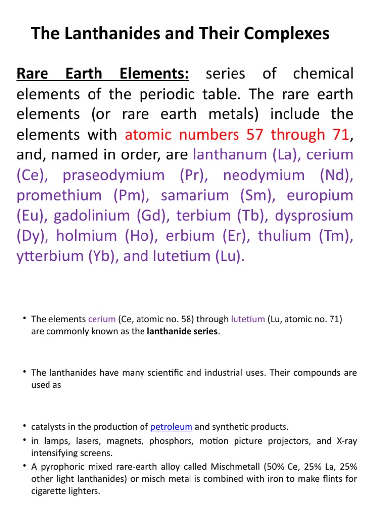 Lanthanides: Properties and Uses | PDF | Lanthanide | Physical Sciences