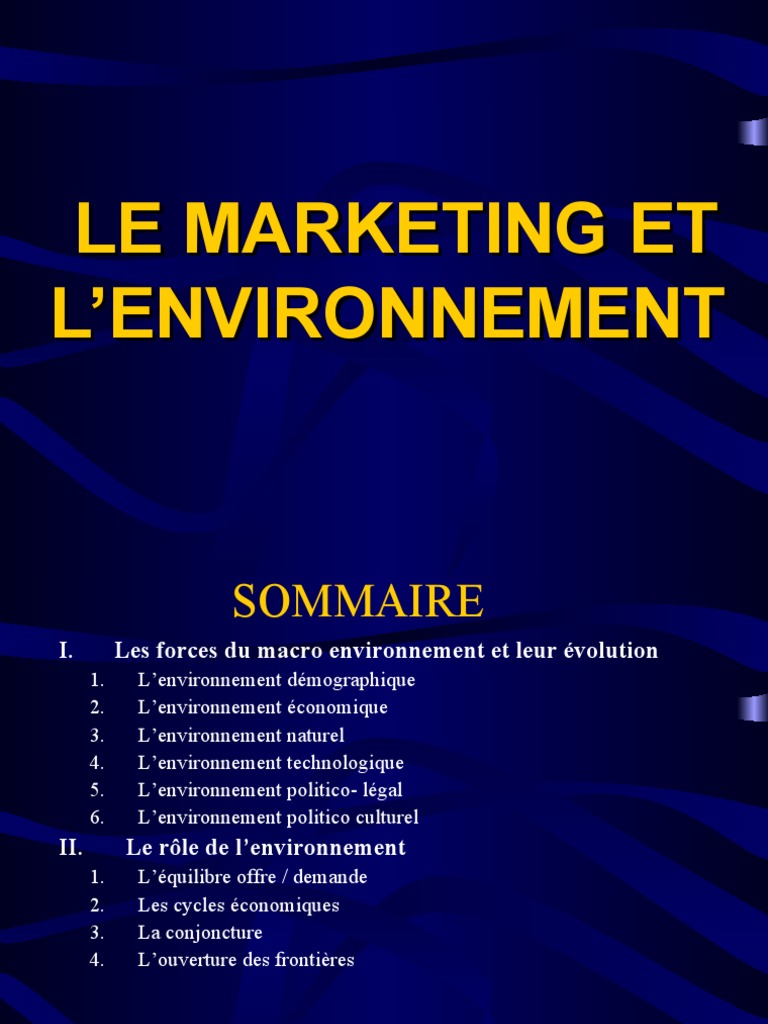Le Marketing Et L'environnement | PDF | Impôts | Environnement naturel