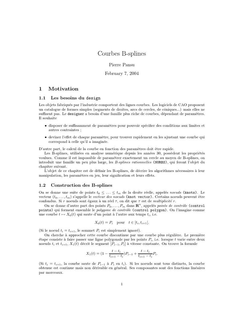 B Splines | PDF