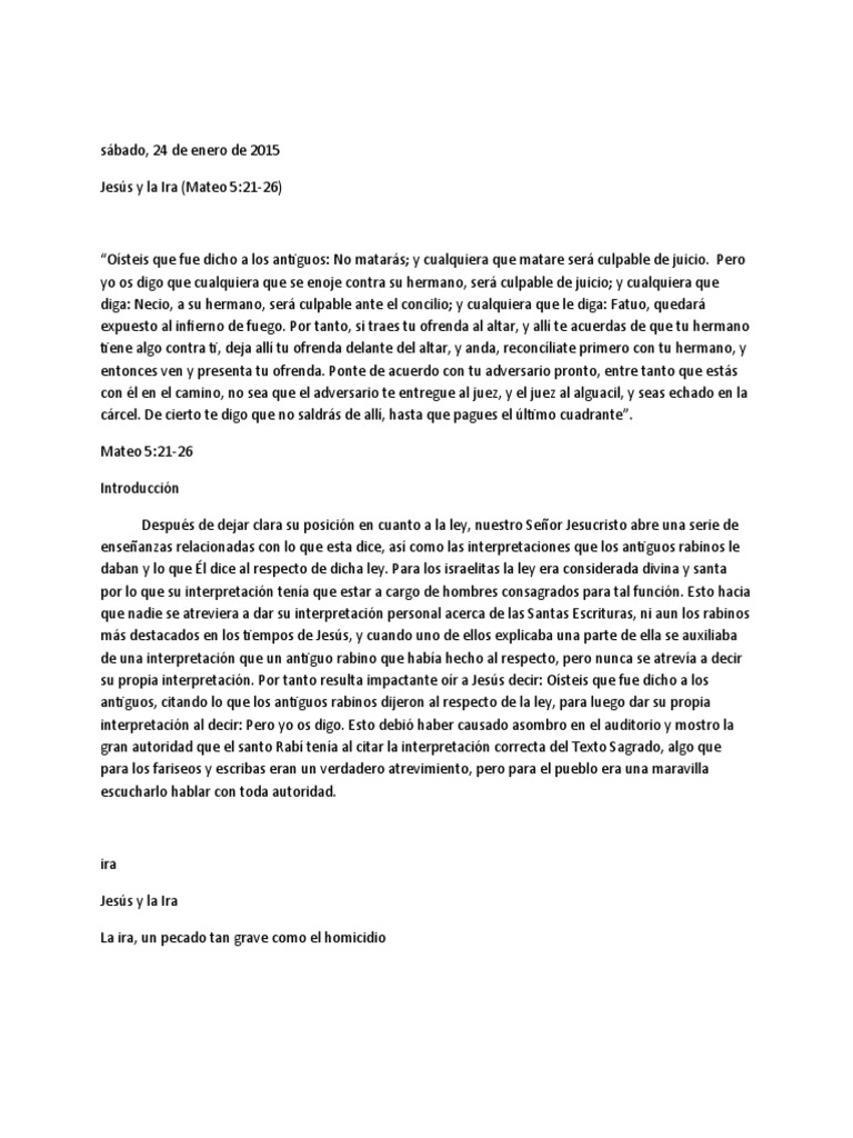 Jesús y la Ira: Enseñanzas para Niños | PDF | Jesús | Pecado