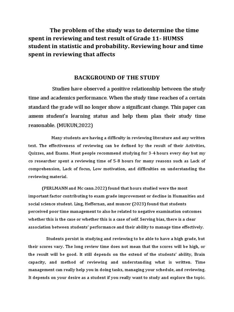 Background of The Study | PDF | Cognitive Psychology | Behavior Modification