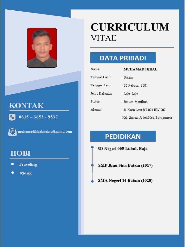 CV Muhammad Ikbal | PDF