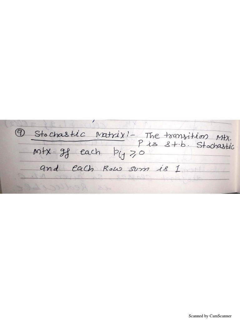 MARKOV CHAIN Statistics Lect 2 @NTA CSIR NET MATHEMATICS | PDF