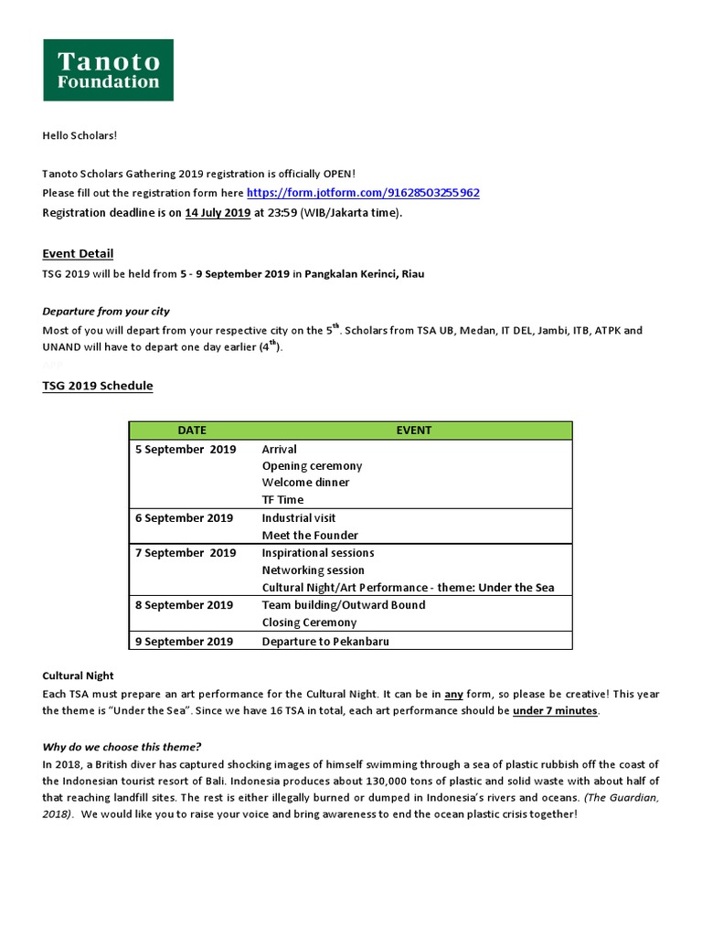 TSG 2019 Open Application Announcement-1 | PDF