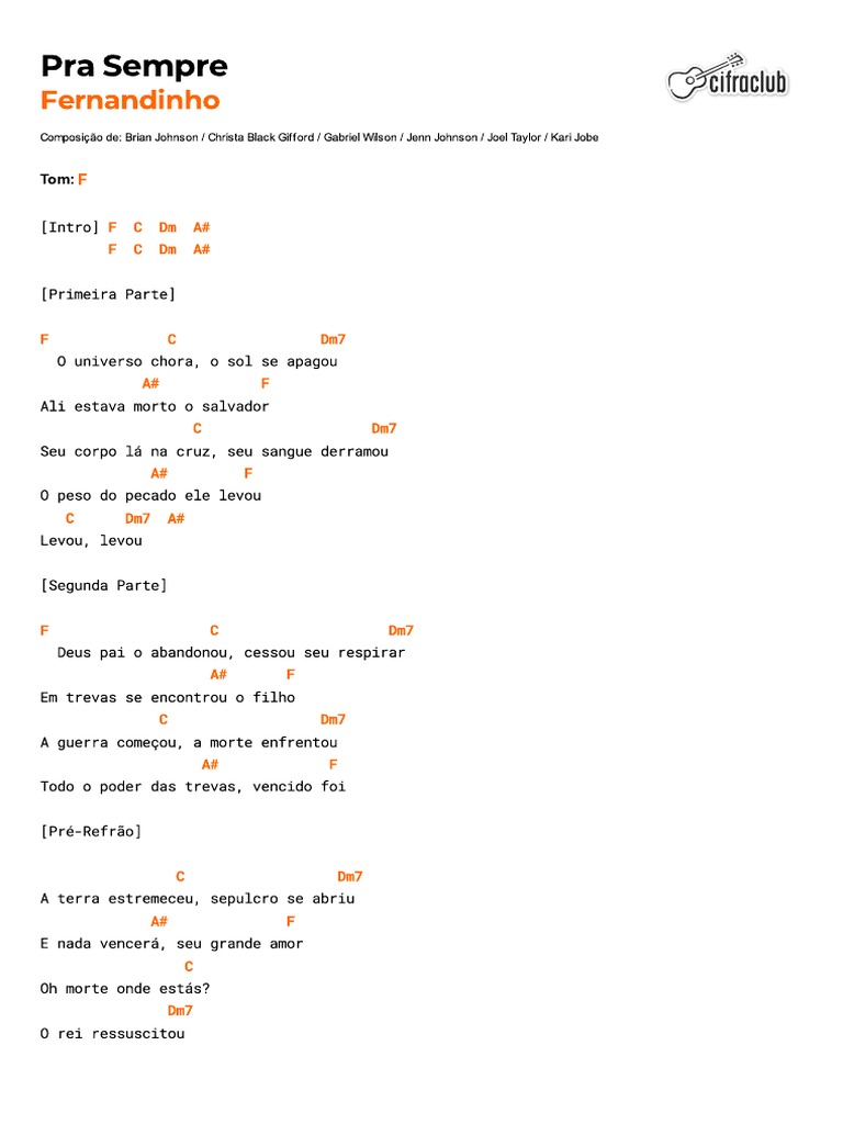 Pra Sempre - Fernandinho | PDF