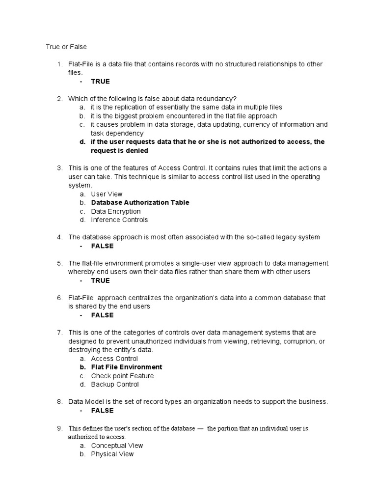 CIS Chapt 4 Quiz | Download Free PDF | Databases | Software Engineering