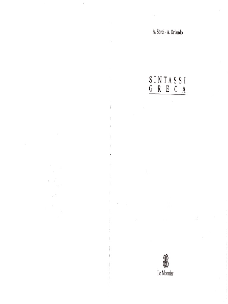 Sintassi Greca | PDF