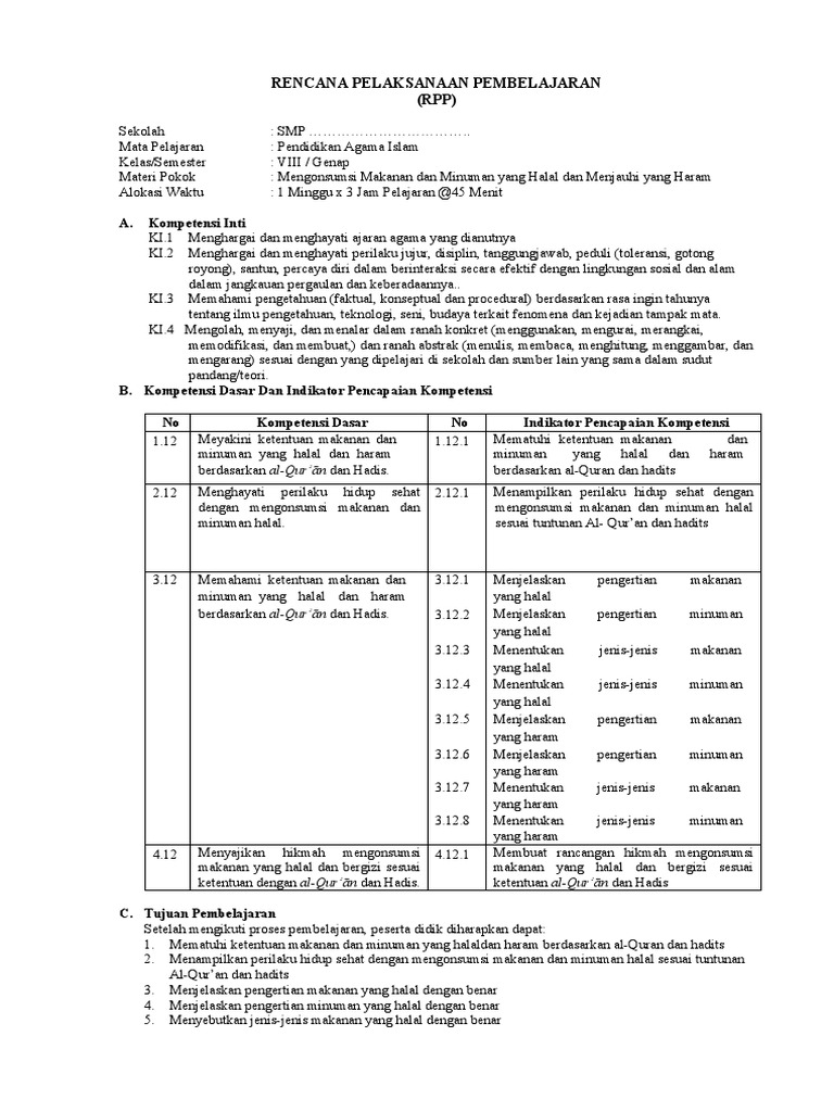 RPP Model Pembelajaran Discovery | PDF