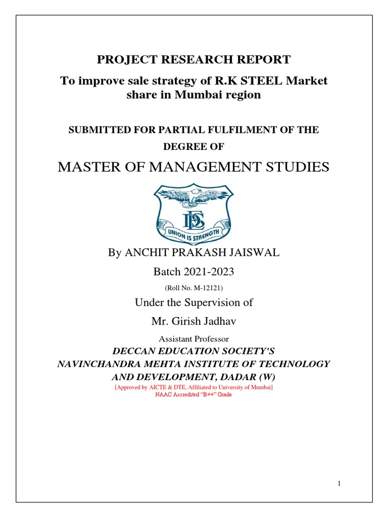 Summer Internship Project | PDF