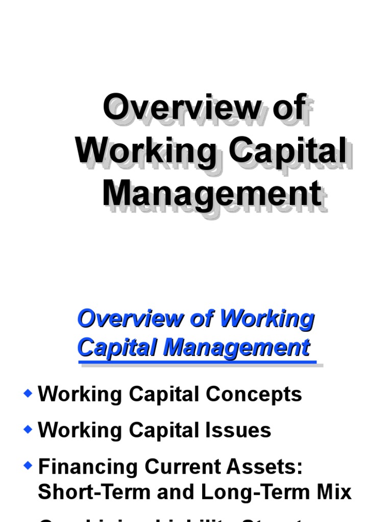 Working Capital Management | PDF | Working Capital | Debt