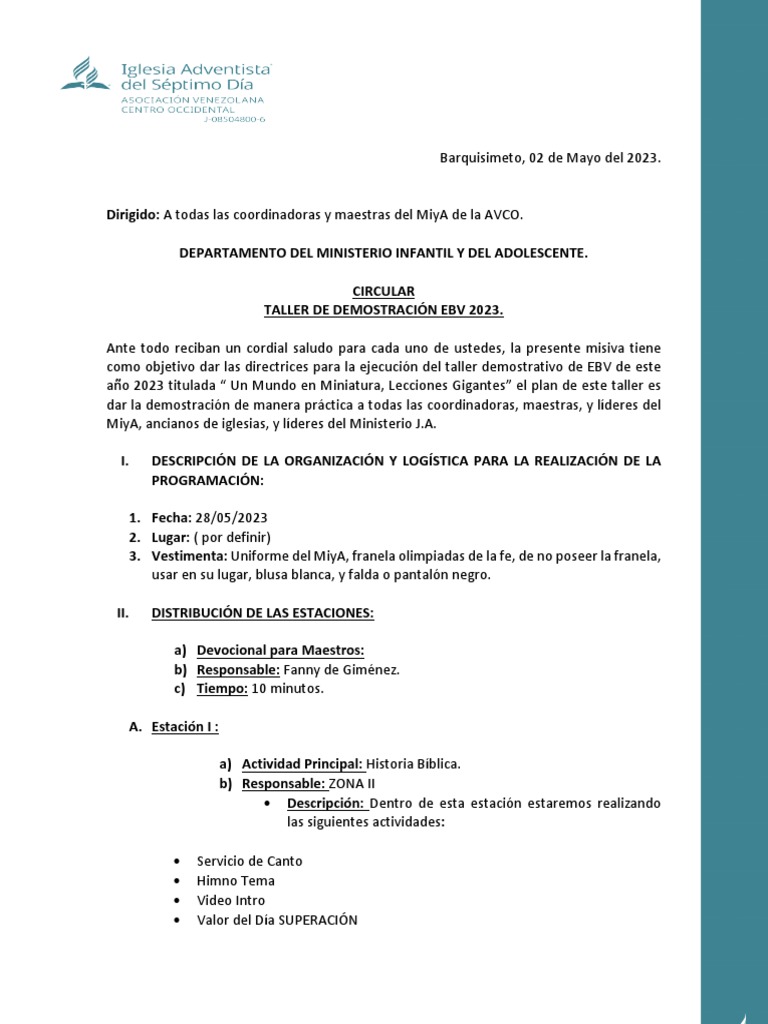 Circular EBV 2023 | PDF